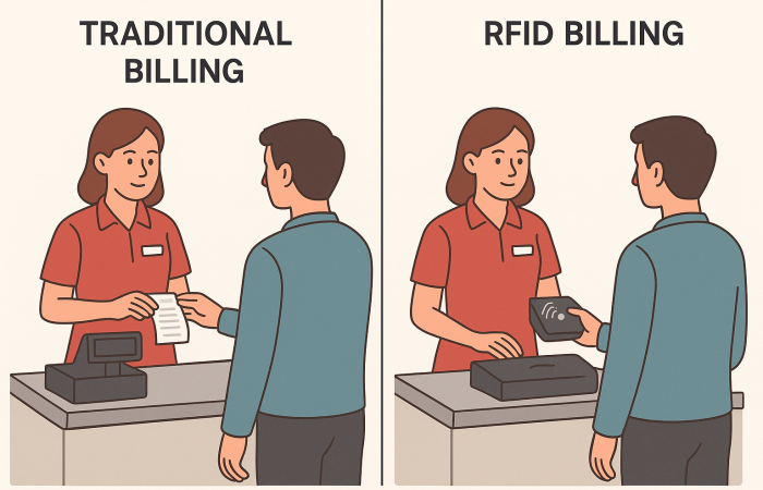 Traditional Billing vs RFID Billing Station